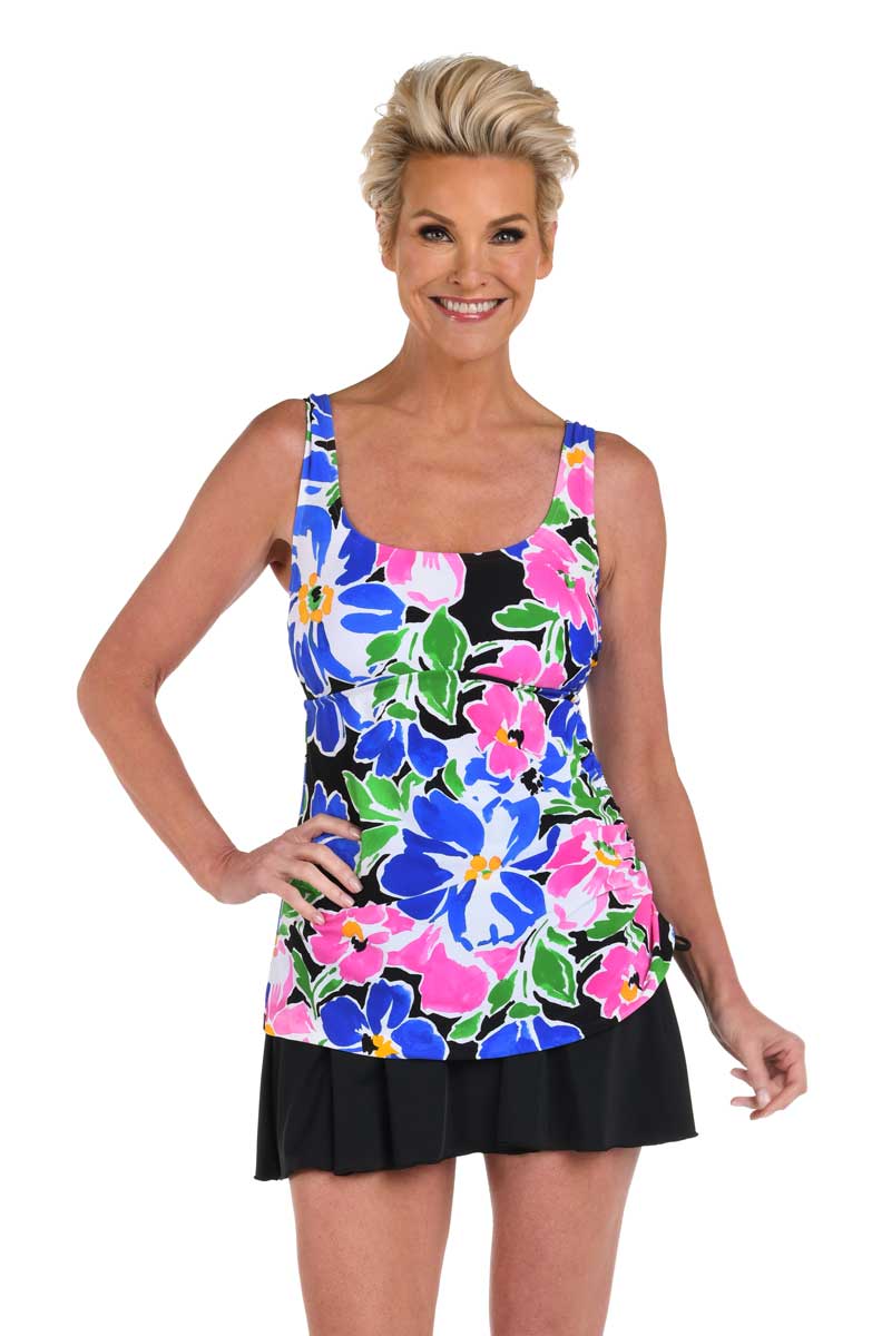 Maxine: One Piece Sum Splash Adjustable Tank Swimdress – Swim City